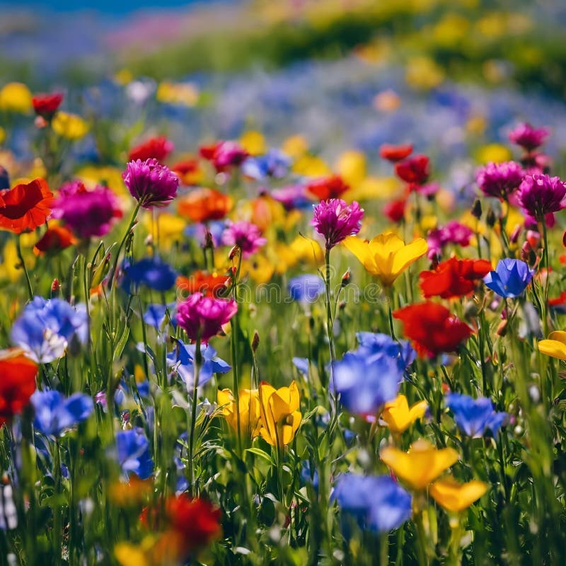 AI Generated Illustration of a Breathtaking View of a Vibrant Spring ...