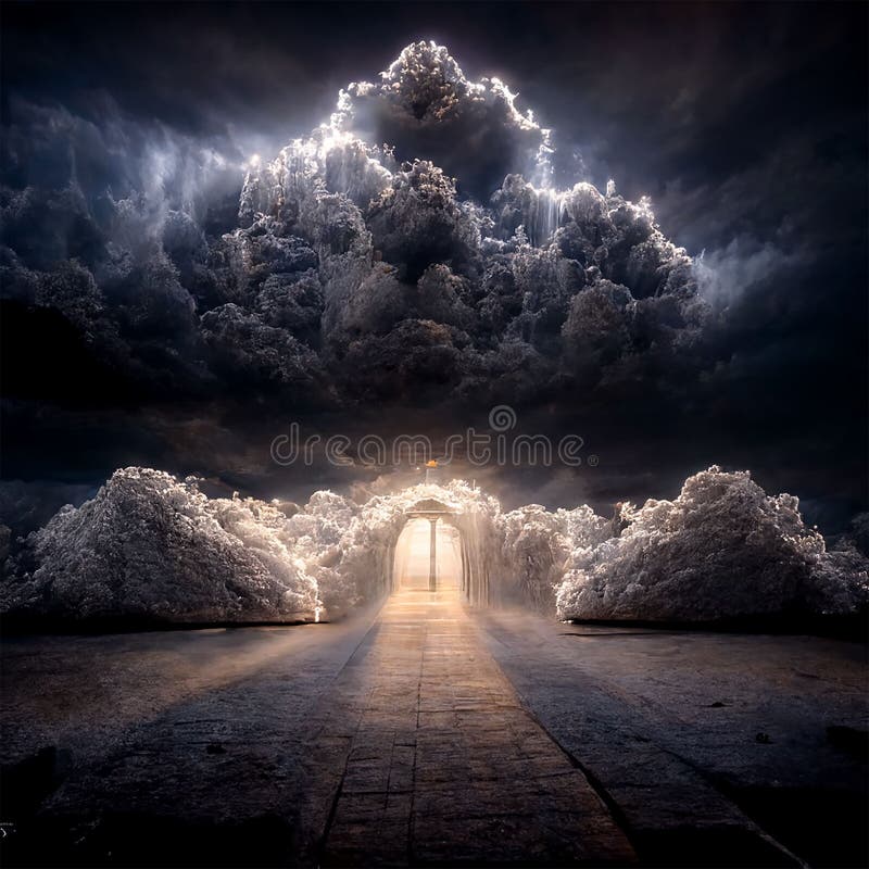 AI Generated Illustration of a Bright Light Visible at the End of a ...