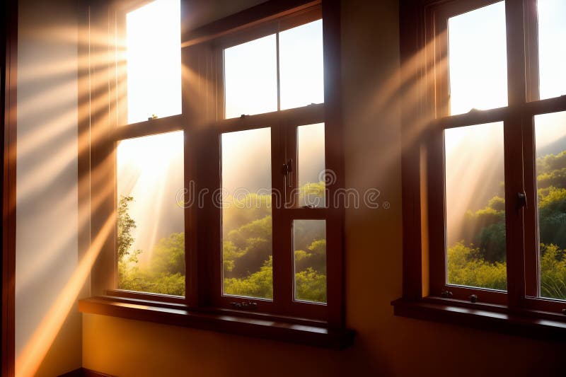 AI Generated Illustration of Bright, Natural Sunlight Radiating through ...