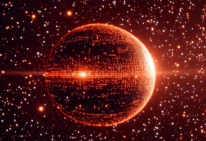 AI Generated Illustration of Bright Red Star with Radiant Light Beams ...