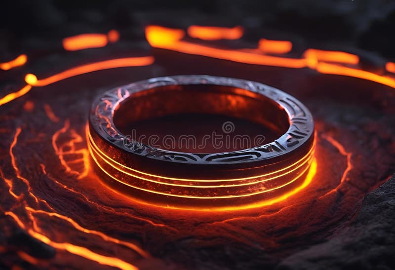 AI Generated Illustration of a Brightly Glowing Ring Surrounded by ...