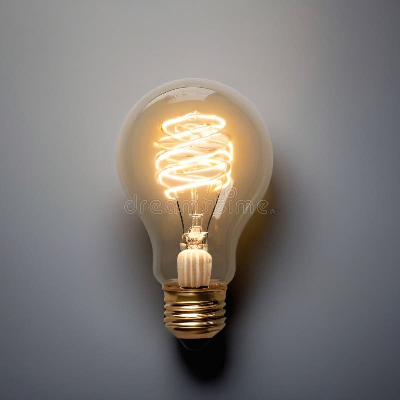 AI Generated Illustration of a Brightly Lit Electronic Light Bulb with ...