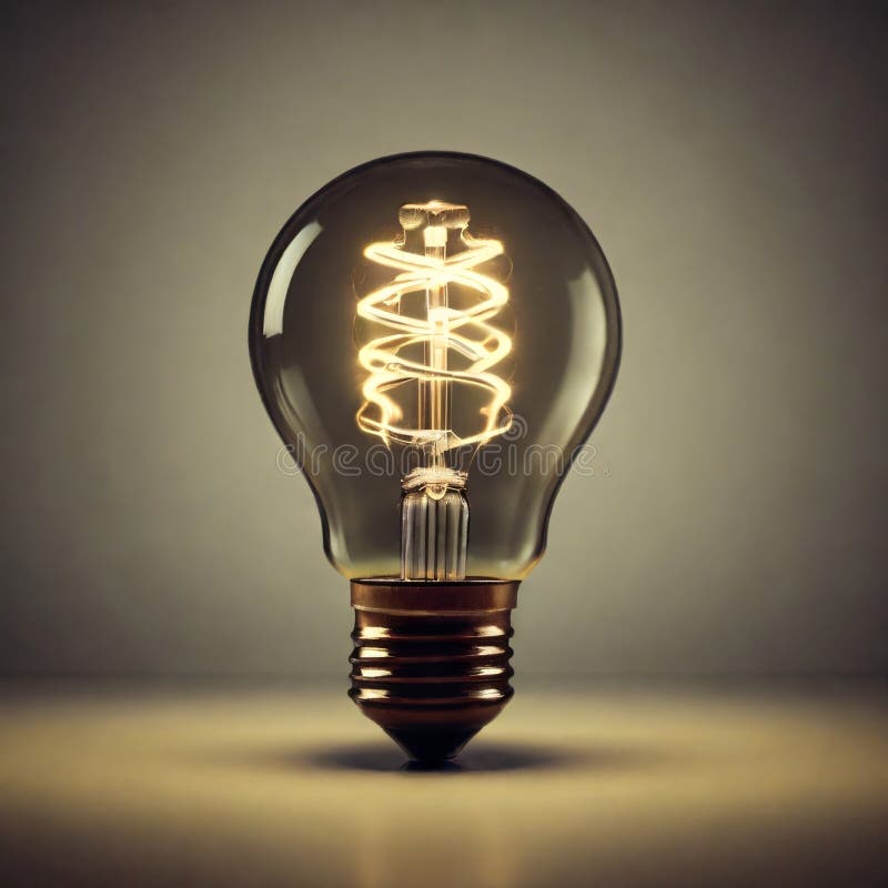 AI Generated Illustration of a Brightly Lit Electronic Light Bulb with ...