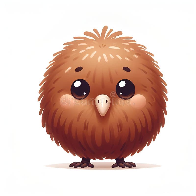 The Brown Bird Has Big Eyes and a Frown on Its Face Stock Illustration ...