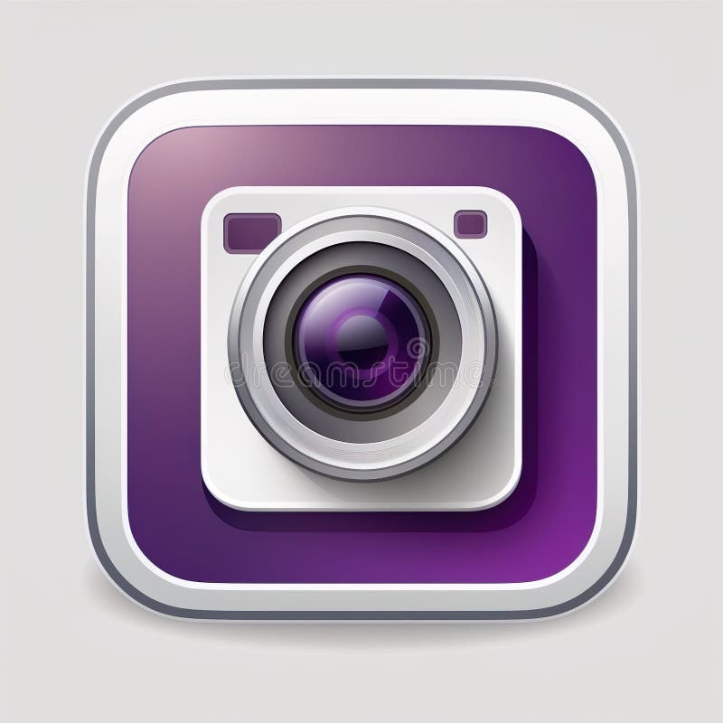 AI Generated Illustration of a Camera Icon Stock Illustration ...