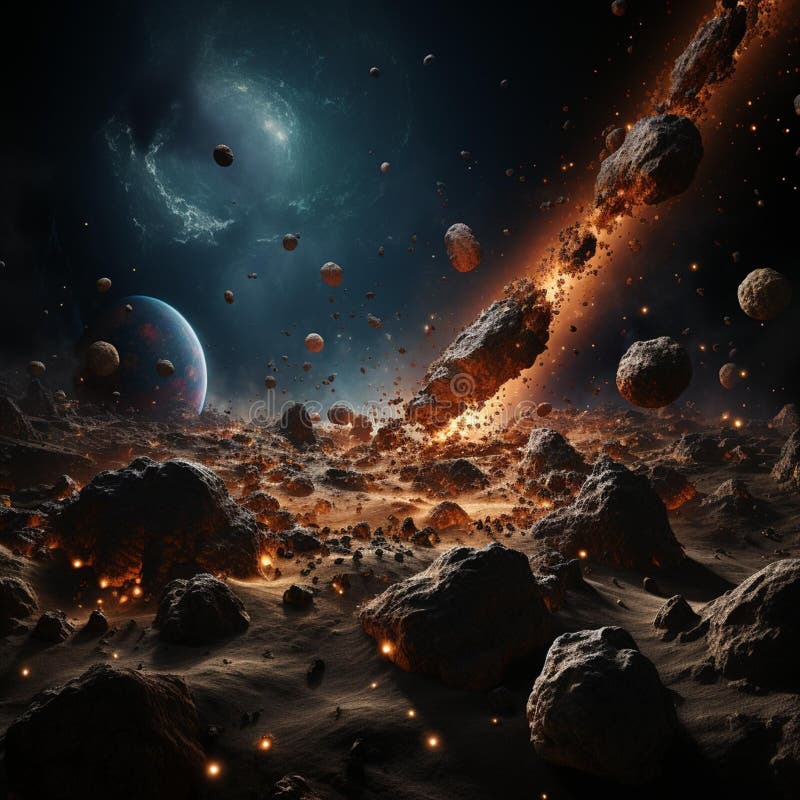 AI Generated Illustration of a Celestial Backdrop of Planets and ...