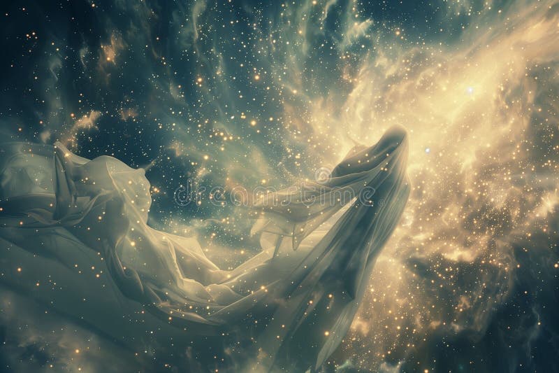 AI Generated Illustration of a Celestial Deity in Space Stock ...