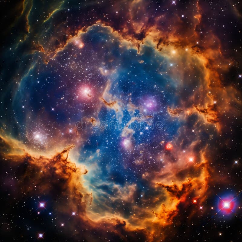 AI Generated Illustration of a Celestial Landscape of a Planet ...