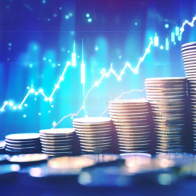 AI Generated Illustration of a Chart Showing a Steady Increase in ...