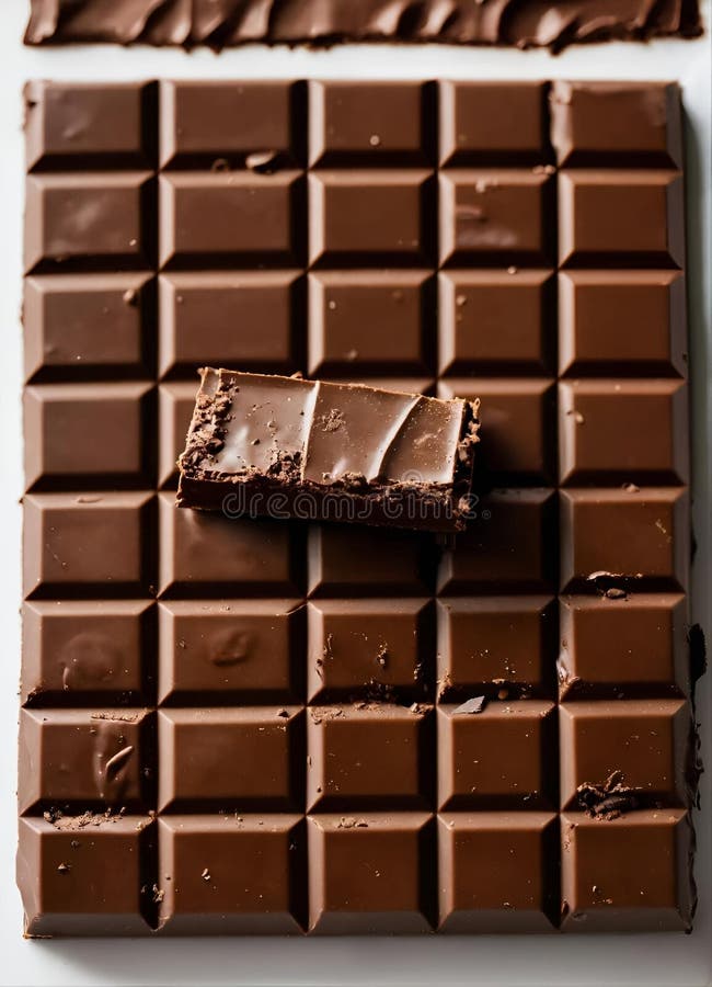 AI-generated Illustration of Chocolate Blocks and Two Pieces of a ...