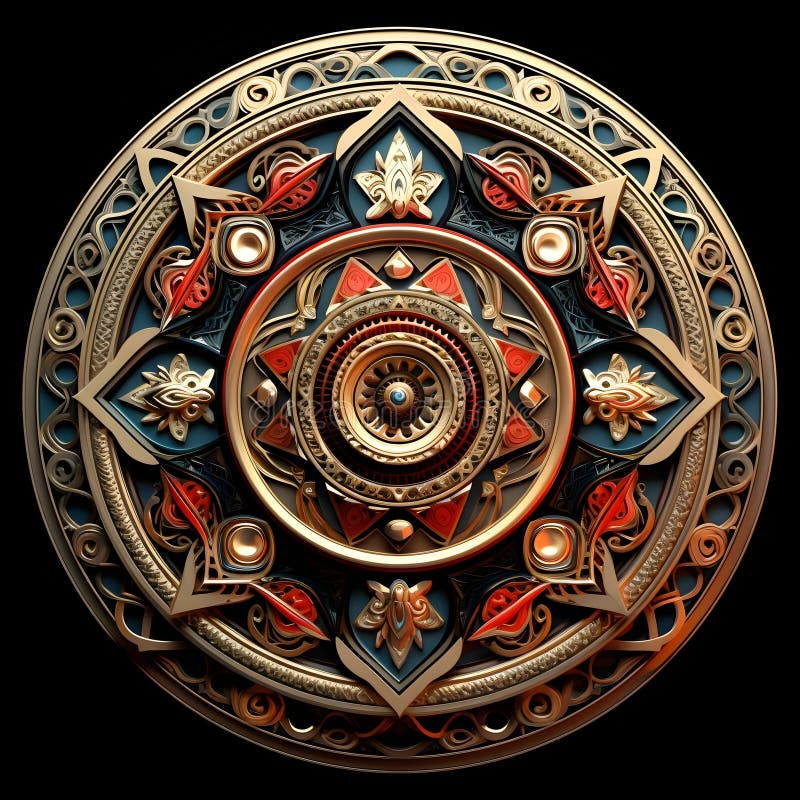 A Decorative Object with a Circular Design and Lots of Pearls Stock ...