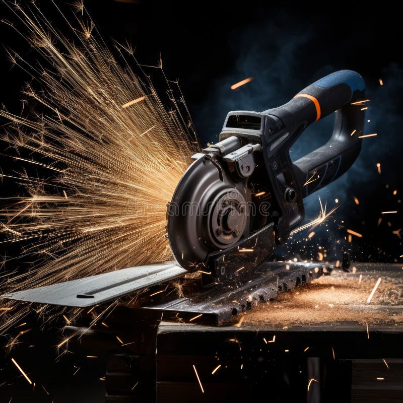 AI Generated Illustration of a Circular Metal Cutting Machine in the ...