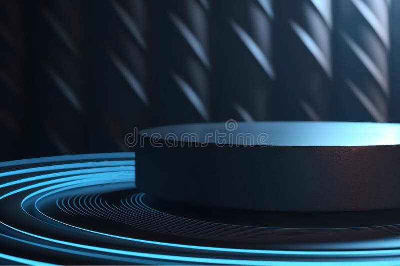 AI-generated Illustration of a Circular Platform Surrounded by ...