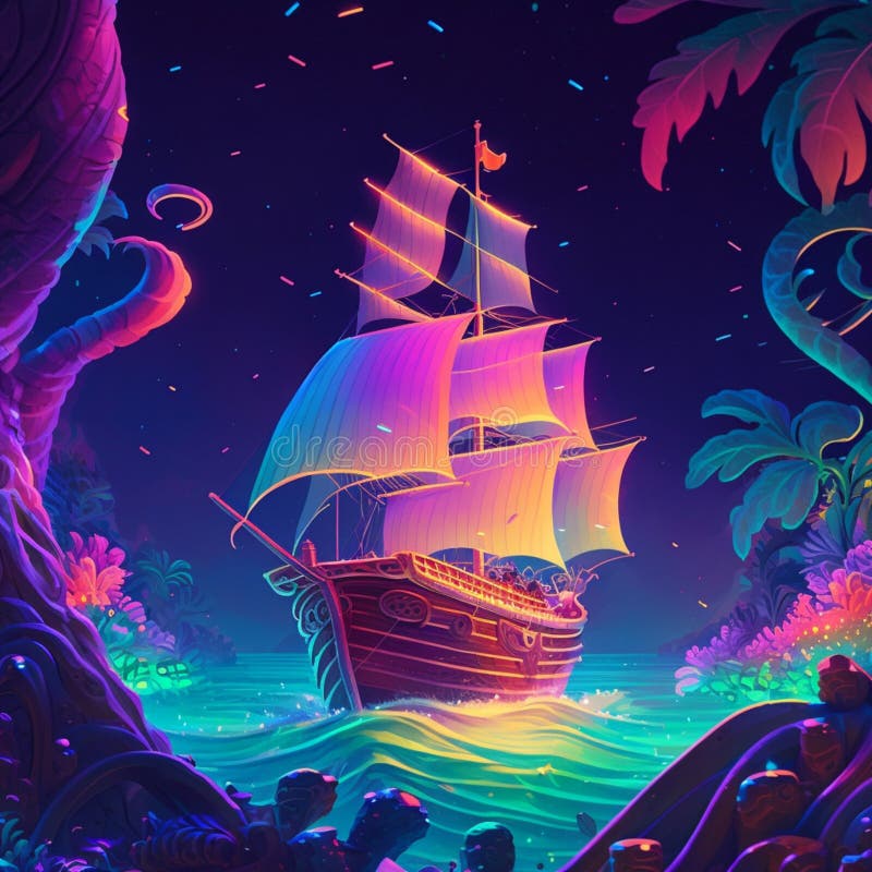 AI-Generated Illustration of a Classic Sailor Ship Stock Illustration ...