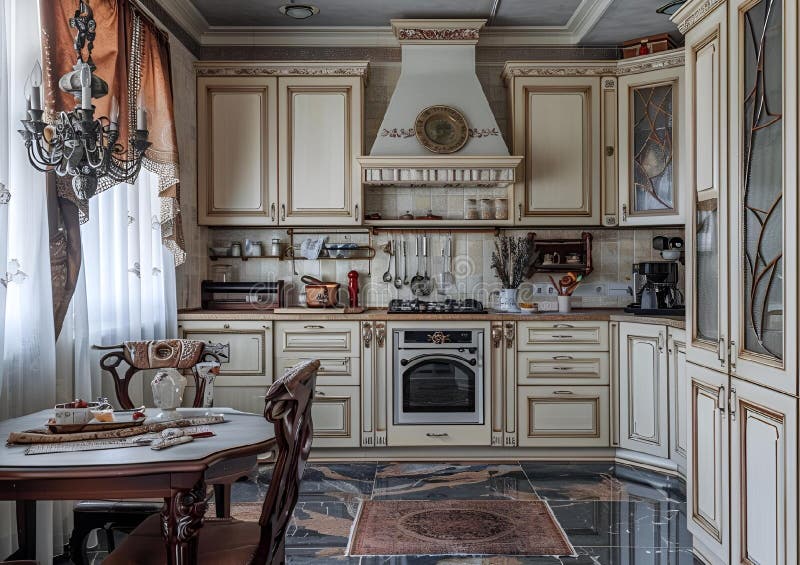 AI Generated Illustration of a Clean and Prepared Kitchen Ready for ...