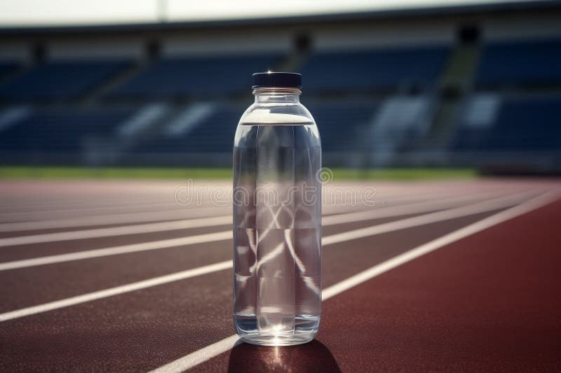 AI-generated Illustration of a Clear Plastic Water Bottle on an Empty ...