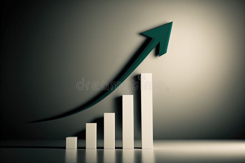 AI Generated Illustration of a Climbing Graph - the Concept of Profit ...