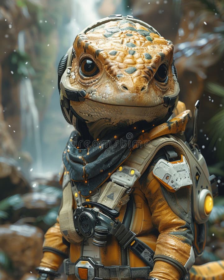 AI Generated Illustration of a Close-up of a Cute Alien Stock ...