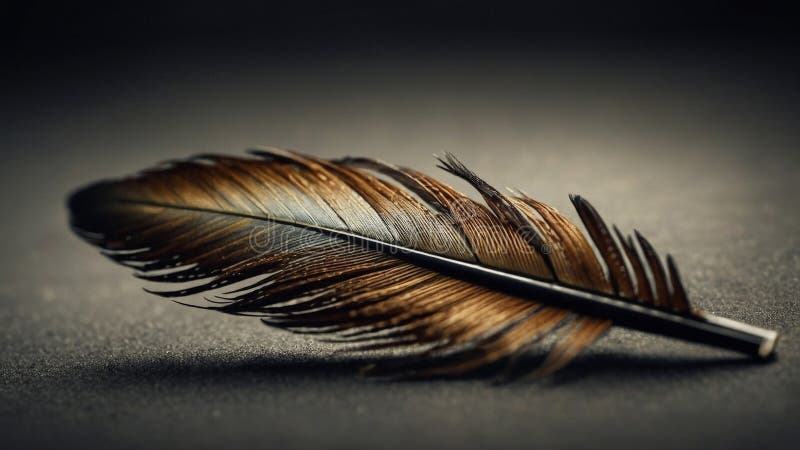 AI Generated Illustration of a Close-up of a Delicate Feather Quill ...