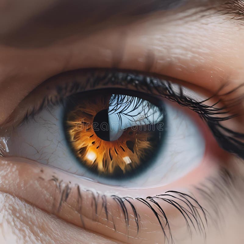 AI Generated Illustration of a Close-up of an Eye with a Striking ...