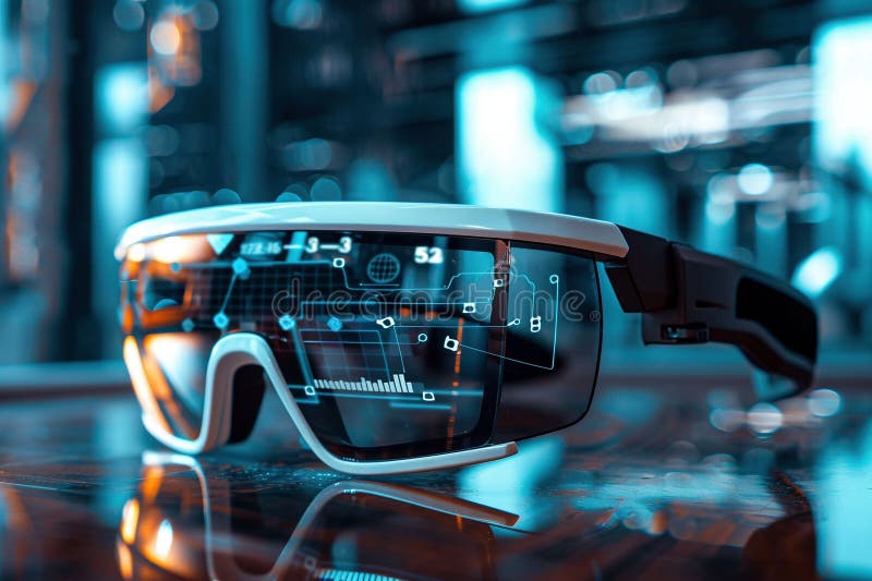 AI Generated Illustration of a Close-up of Futuristic Augmented Reality ...