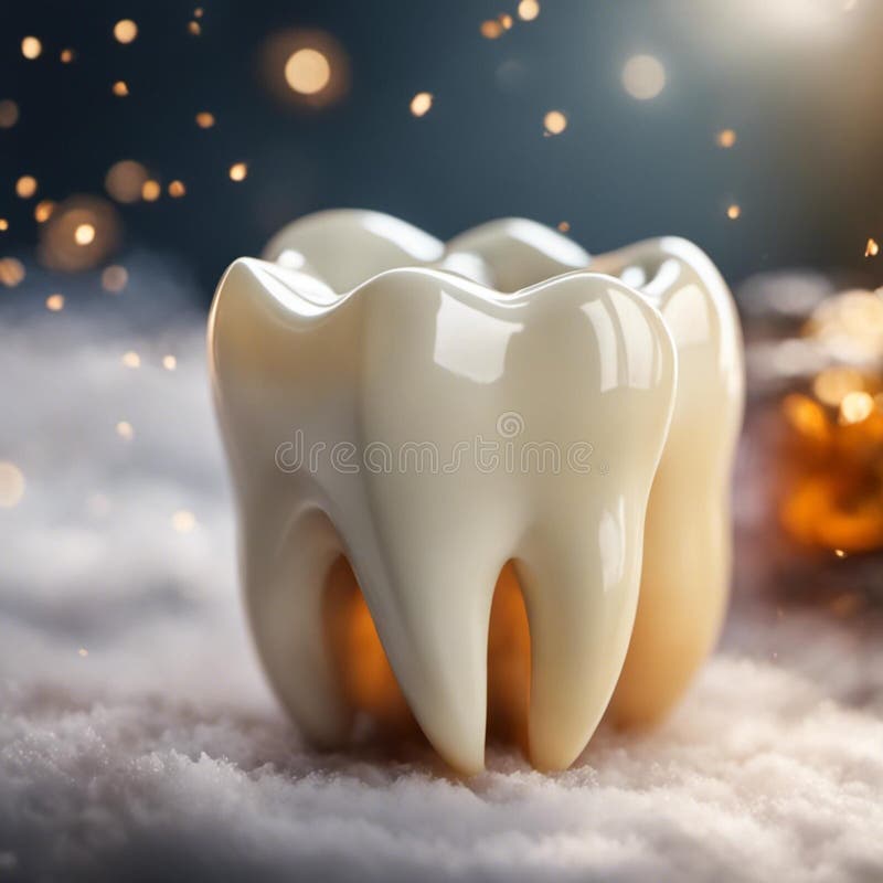 AI Generated Illustration of a Close-up of a Pristine White Tooth on ...