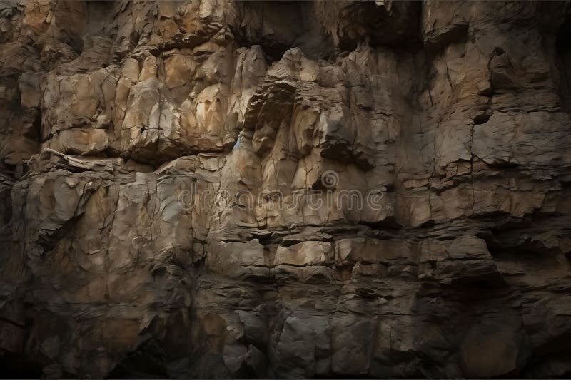 AI Generated Illustration of a Close-up of Rusty Rocks with Uneven ...