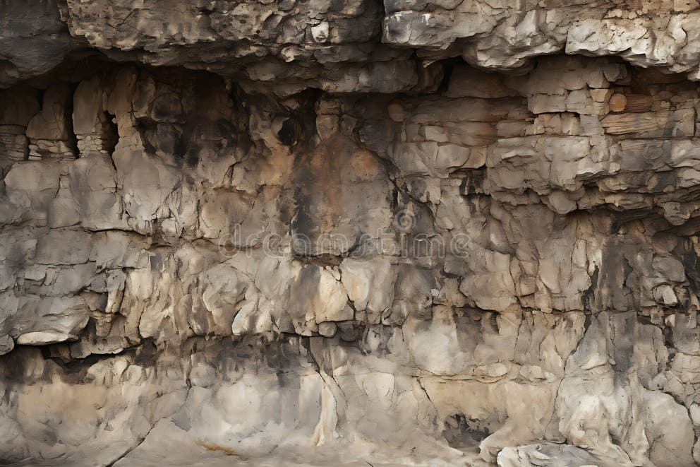 AI Generated Illustration of a Close-up of Rusty Rocks with Uneven ...