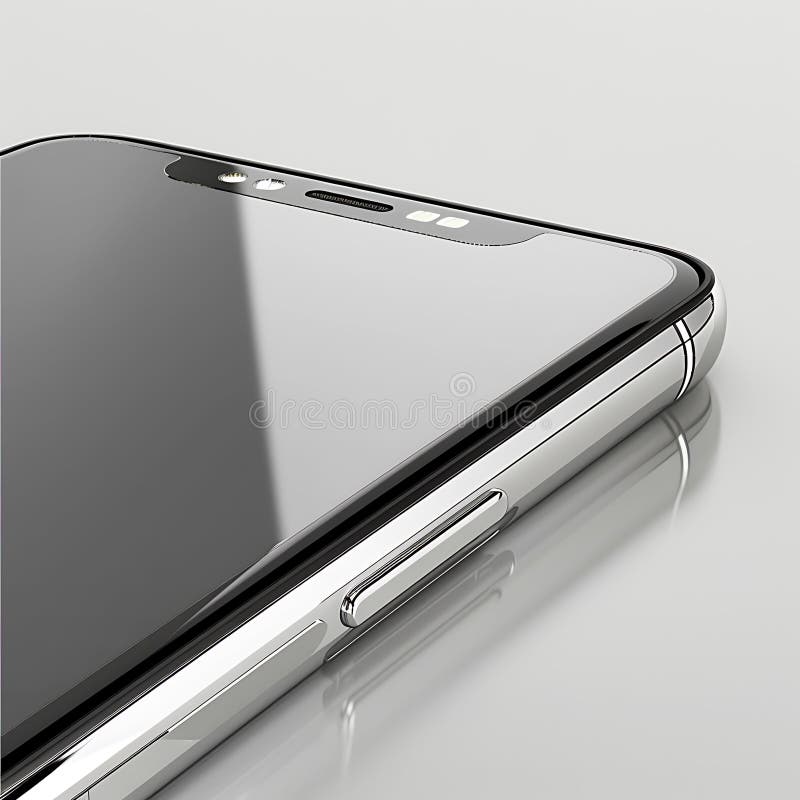 AI Generated Illustration of a Close-up of a Sleek Glass Phone from the ...