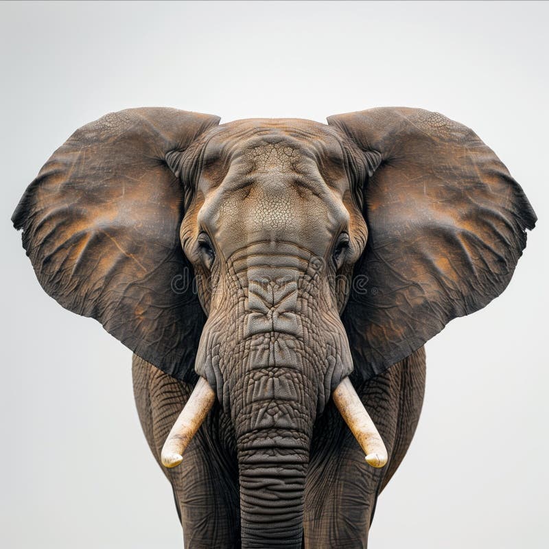 AI-generated Illustration of Close-up View of an Elephant Stock Photo ...