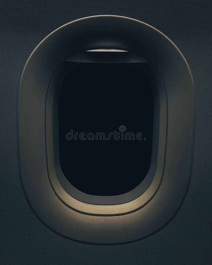AI Generated Illustration of a Closed Airplane Window Stock ...