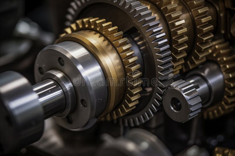 AI Generated Illustration of a Closeup of Machine Gears Stock Image ...