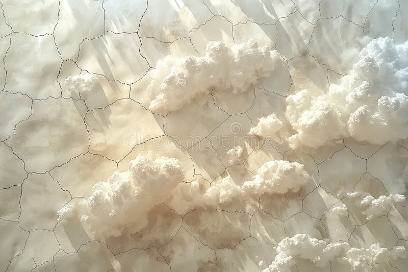 AI Generated Illustration of Clouds Resting in Bed Inside a Cage Under ...