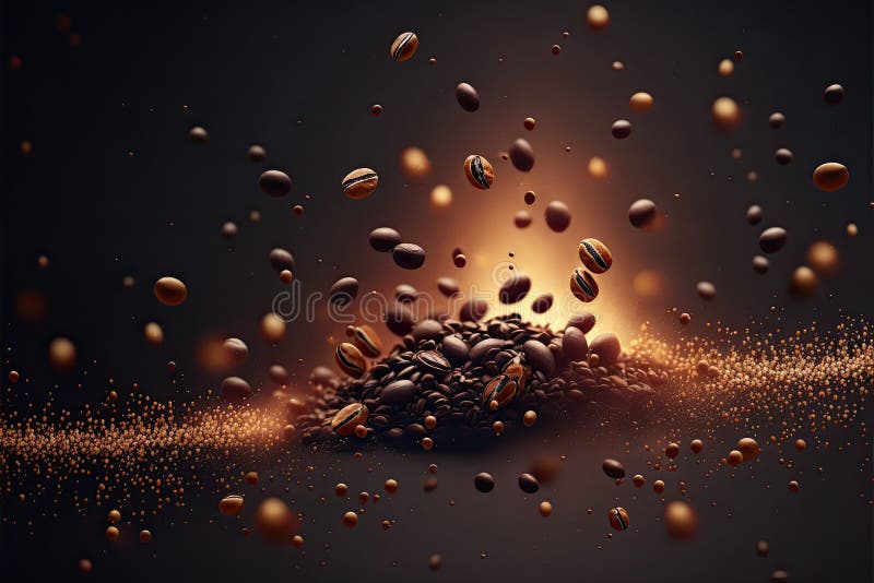 AI Generated Illustration of Coffee Beans Stock Illustration ...