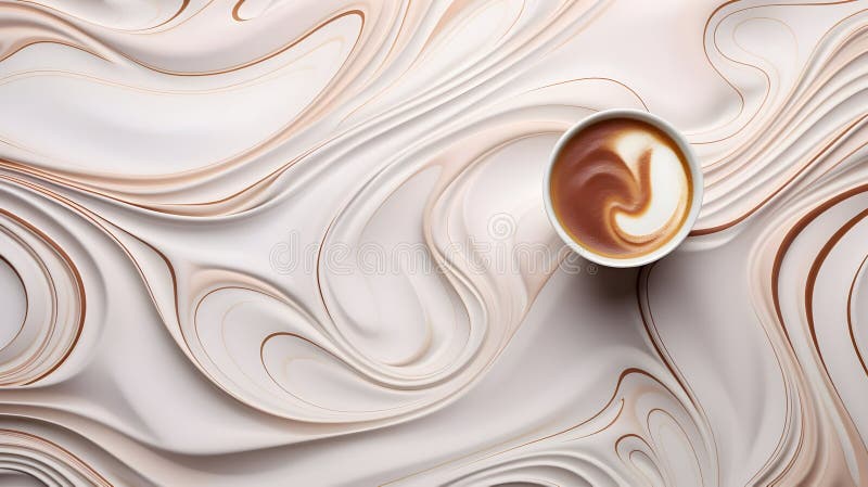 An AI Generated Illustration of Coffee Cup in the Chocolate Design ...
