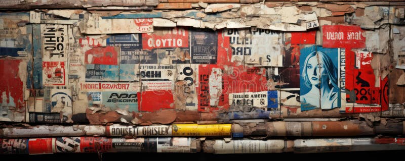 AI Generated Illustration of a Collage of Vintage Magazine Pages ...