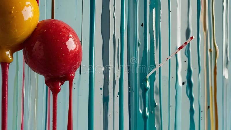 Dripping paint abstract stock illustration. Illustration of helium ...