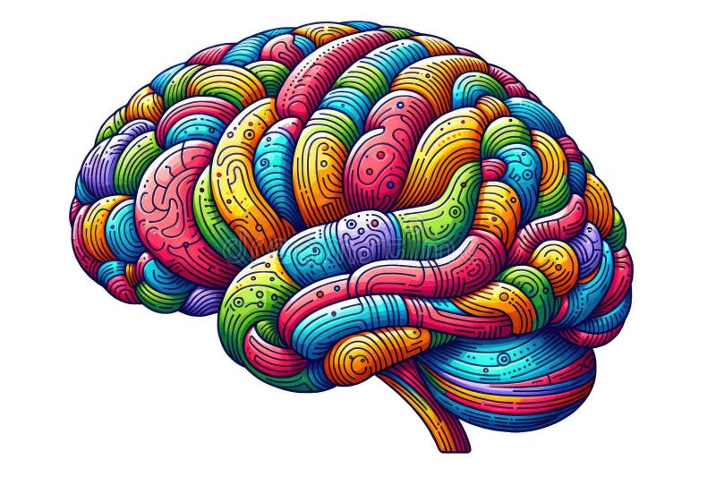 A Multicolored Brain with Some Writing on it for an Article about the ...