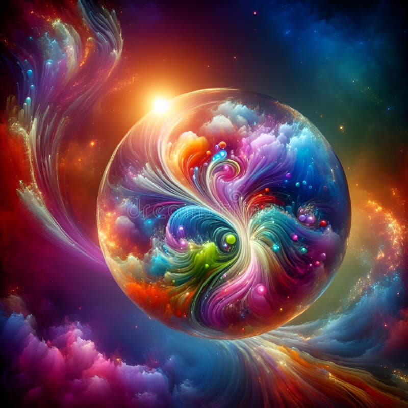 AI Generated Illustration of a Colorful Galaxy with Mesmerizing ...