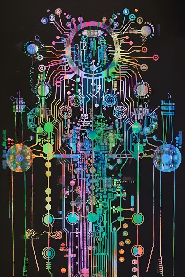 A Lit Up Tree with Many Different Lights in it of Which is a Mixture of ...