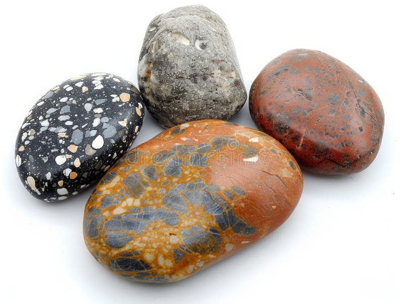 AI-generated Illustration of Colorful Polished Stones with Unique ...