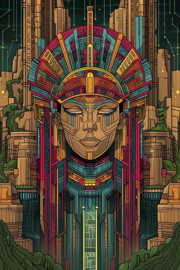 AI Generated Digital Art of the Queen of Egypt Stock Image - Image of ...