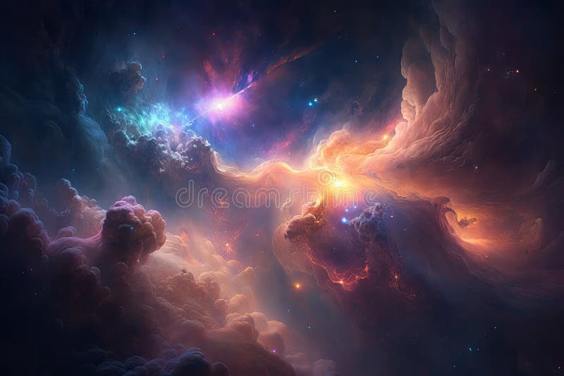 AI generated illustration stock illustration. Illustration of nebula ...
