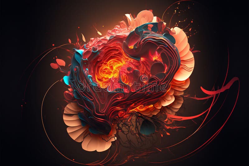 AI Generated Illustration of a Colourful and Abstract Background Stock ...