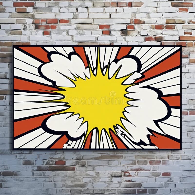 AI Generated Comic Panel Explosion Stock Illustration - Illustration of ...