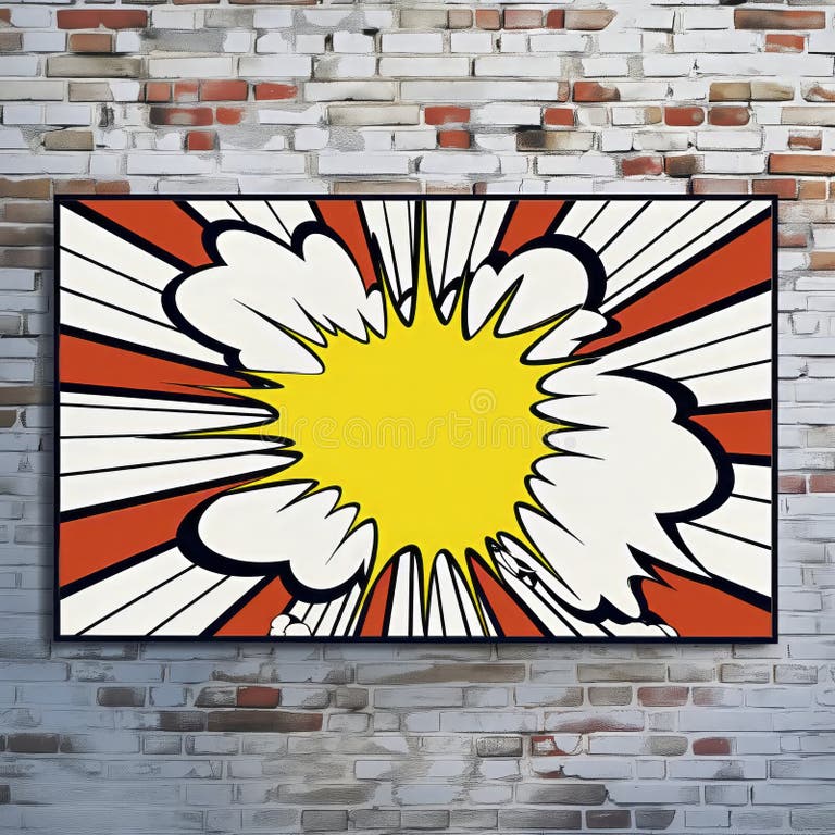 AI Generated Comic Panel Explosion Stock Illustration - Illustration of ...