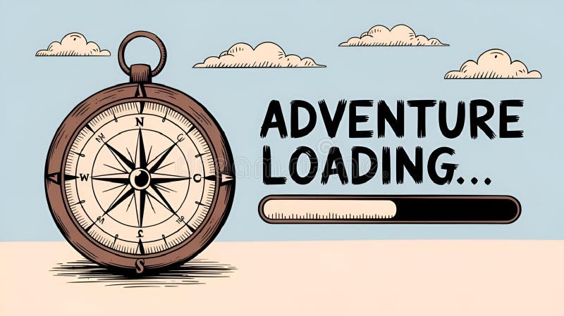 Adventure Loading Illustration Stock Illustration - Illustration of ...