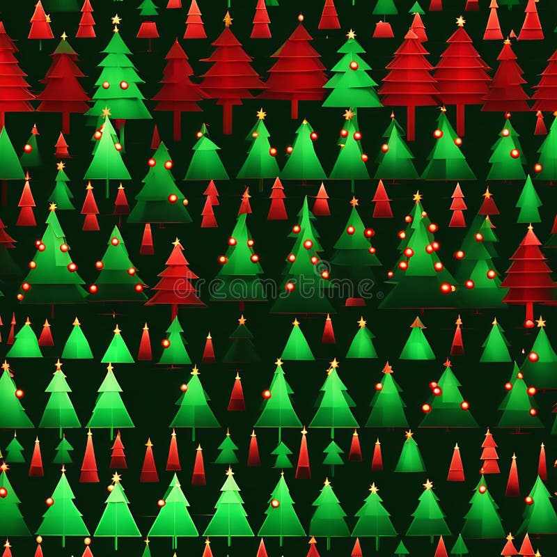 Full Frame Oflinear Geometric Christmas Trees with Colored Lights and a ...