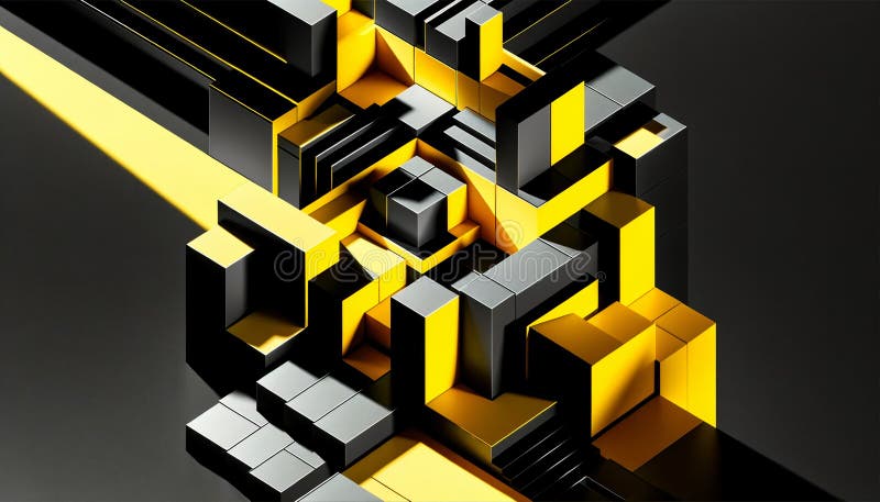 AI Generated Illustration of a Complex Abstract Architectural Structure ...