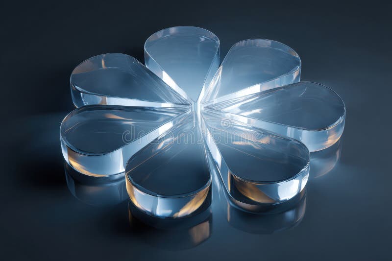 Segmented Flower Concept with Glowing and Layered Petals Stock ...